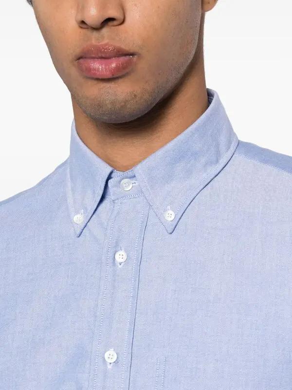 Aspesi Button-down Collar Cotton Shirt - Blue