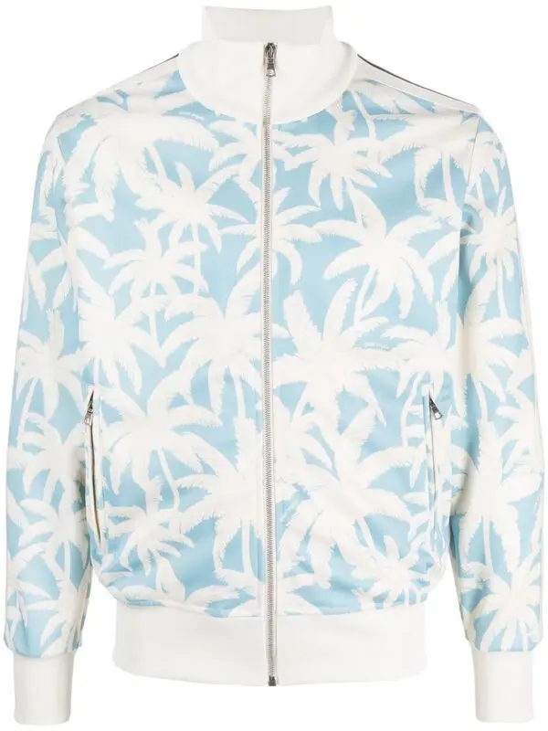 Palm Angels Palms Zip-up Track Jacket - Blue