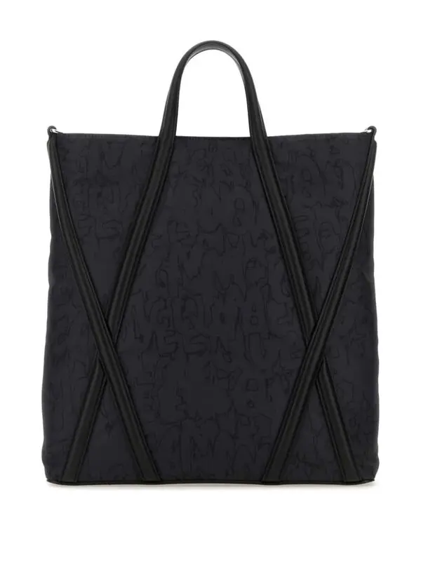 Alexander McQueen Harness Graffiti-print Tote Bag - Black