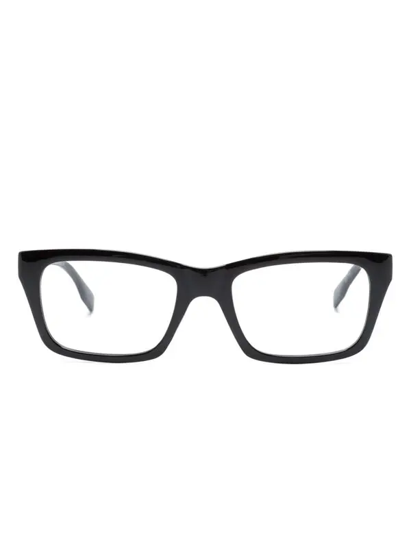 Karl Lagerfeld Logo-print Rectangle-frame Glasses - Black