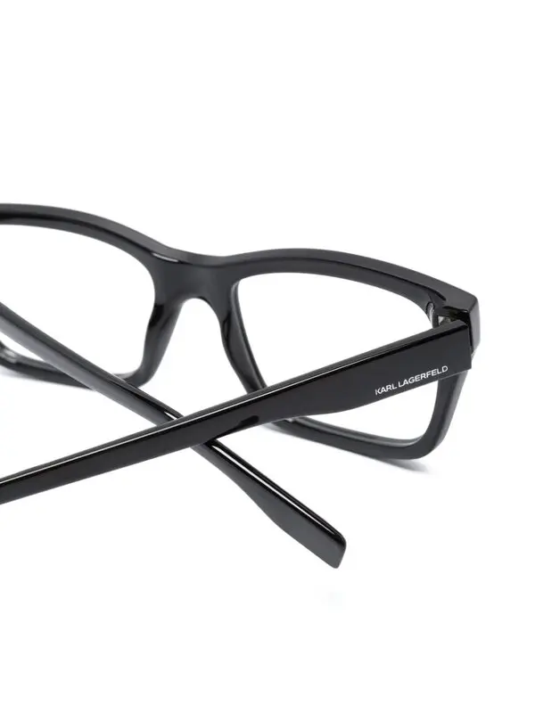 Karl Lagerfeld Logo-print Rectangle-frame Glasses