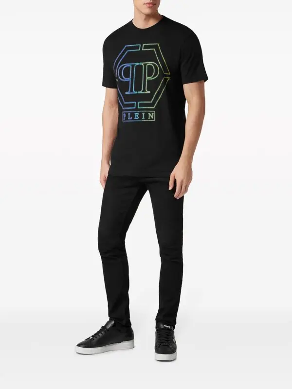 Philipp Plein Hexagon-logo Rhinestone-embellished T-shirt