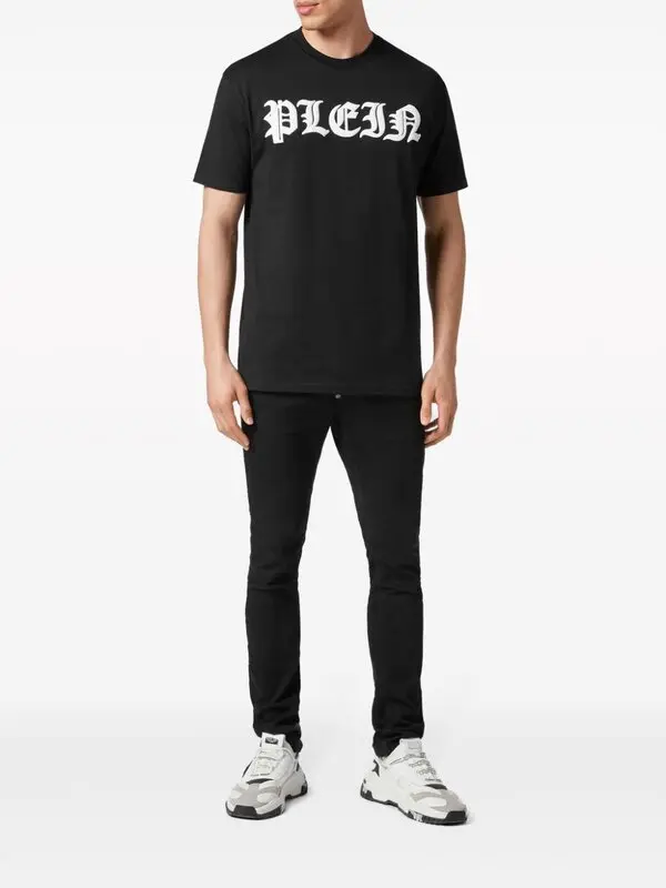 Philipp Plein Gothic Plein Cotton T-shirt - Black