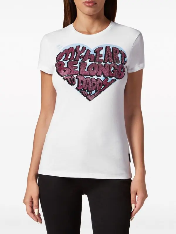 Philipp Plein Pure Crystals-embellished T-shirt - White