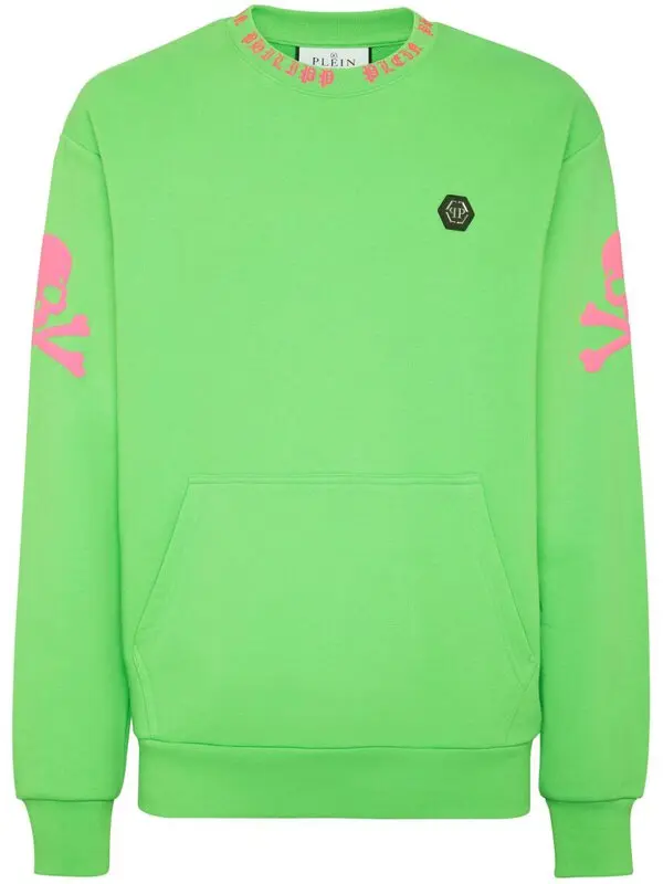 Philipp Plein Skull-print Sweatshirt - Green
