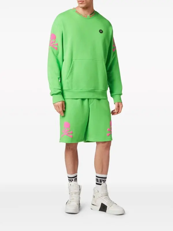 Philipp Plein Skull-print Sweatshirt - Green
