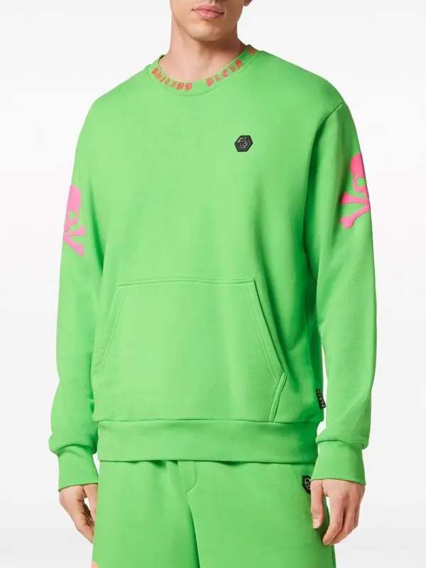 Philipp Plein Skull-print Sweatshirt - Green