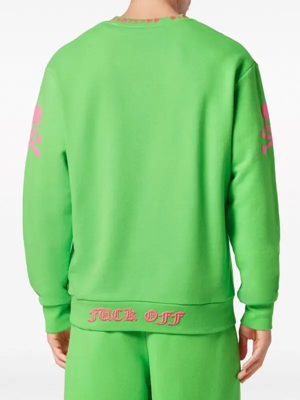 Philipp Plein Skull-print Sweatshirt - Green