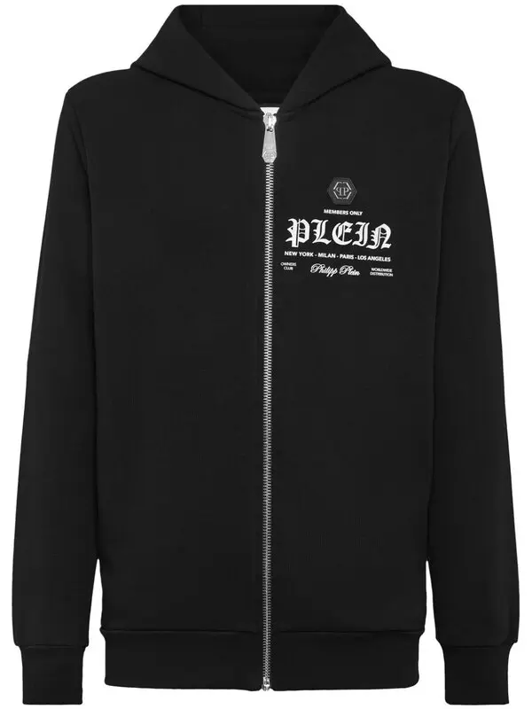 Philipp Plein Zip-up Logo Hoodie