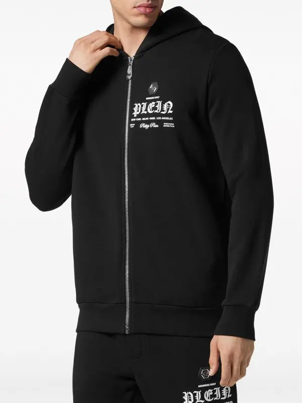 Philipp Plein Zip-up Logo Hoodie