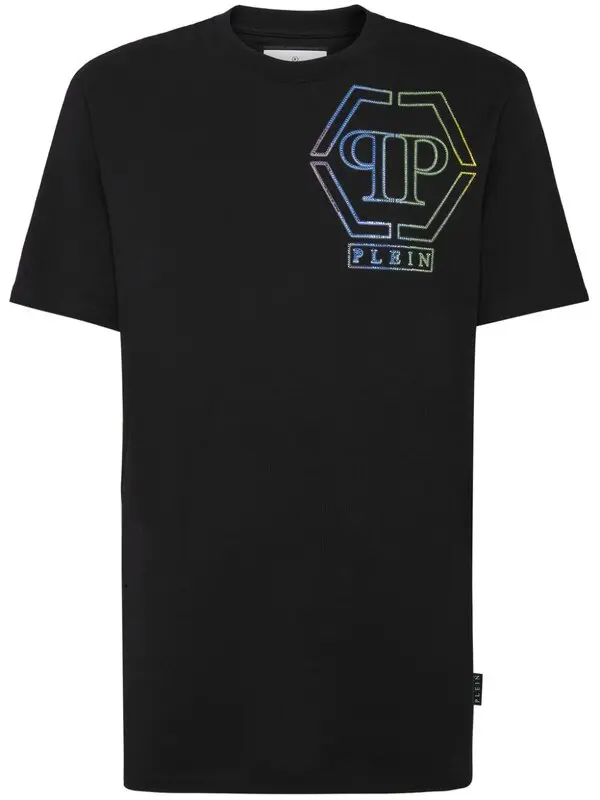 Philipp Plein Hexagon Rhinestone-embellished Cotton T-shirt
