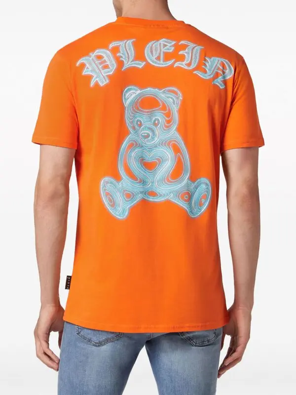 Philipp Plein Teddy Bear-print Cotton T-shirt - Orange
