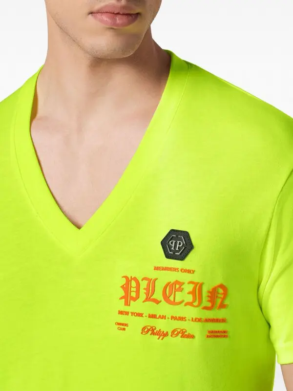 Philipp Plein Logo-print V-neck T-shirt