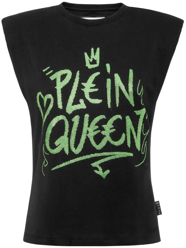 Philipp Plein Slogan Print Cotton T-shirt