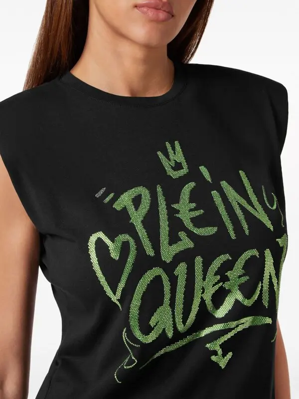 Philipp Plein Slogan Print Cotton T-shirt