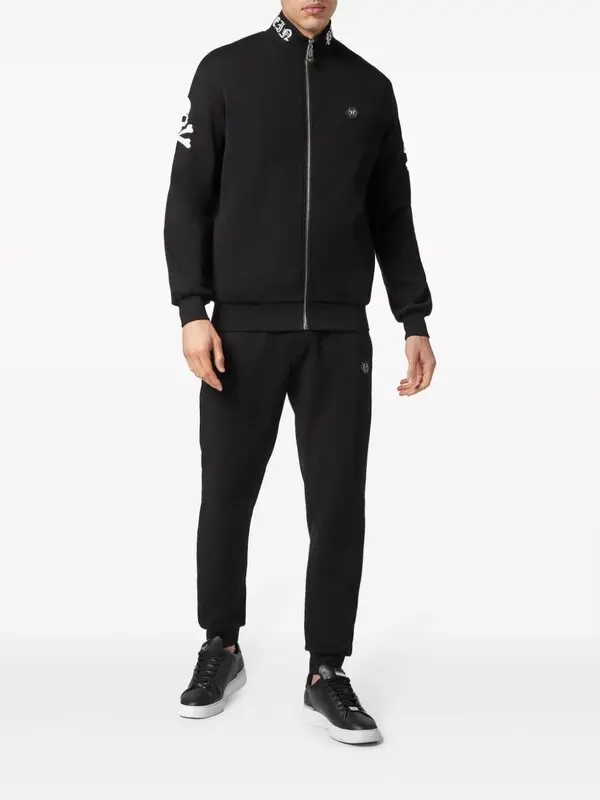 Philipp Plein Embroidered Bomber Jacket - Black