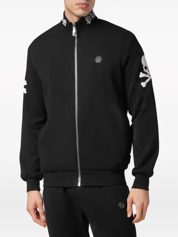 Philipp Plein Embroidered Bomber Jacket - Black