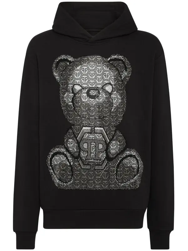 Philipp Plein Teddy Bear-print Cotton Hoodie