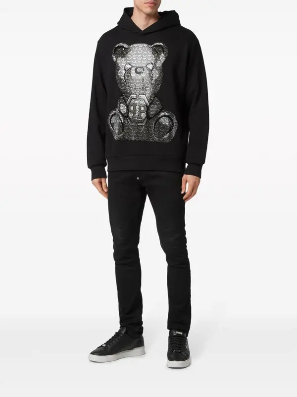 Philipp Plein Teddy Bear-print Cotton Hoodie
