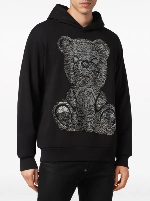 Philipp Plein Teddy Bear-print Cotton Hoodie