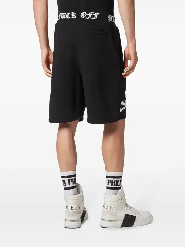 Philipp Plein Logo-embroidered Knee-length Shorts