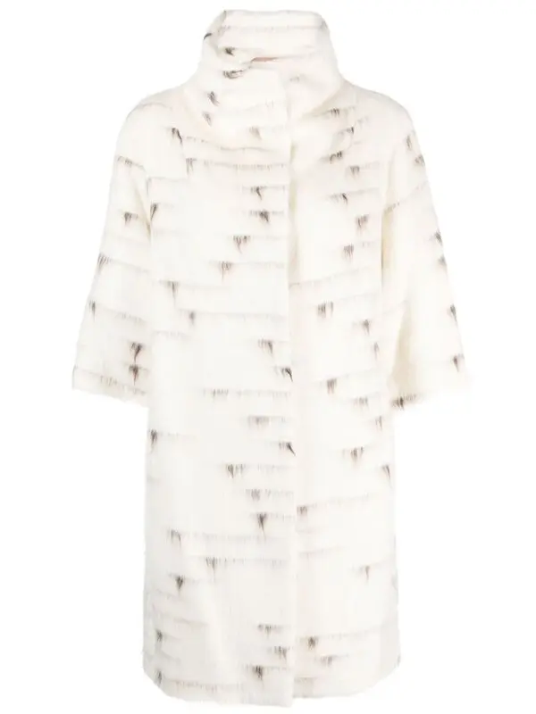 Peserico Patterned Jacquard Single-breasted Coat