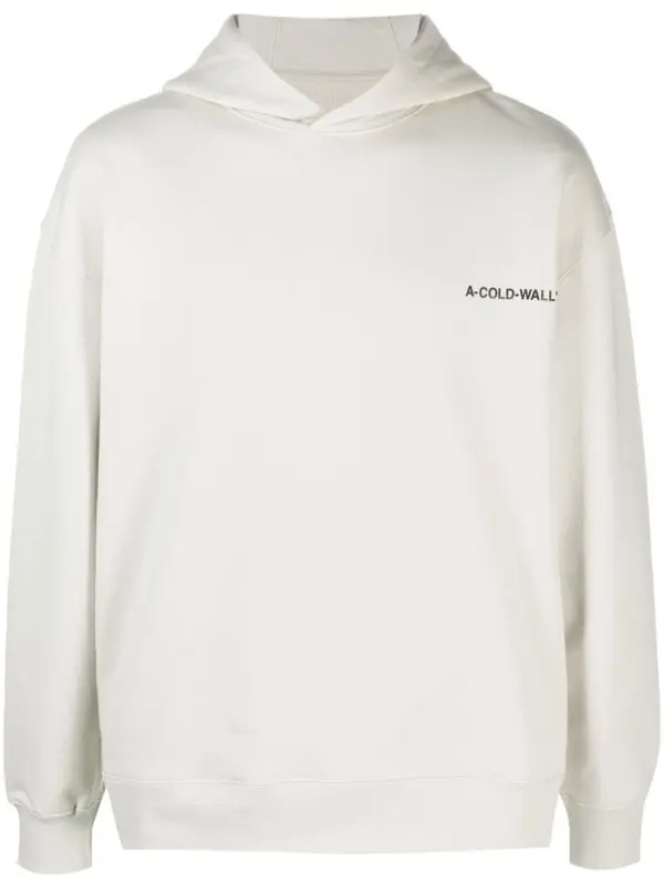 A-COLD-WALL* Essentials Logo-print Cotton Hoodie - Neutrals