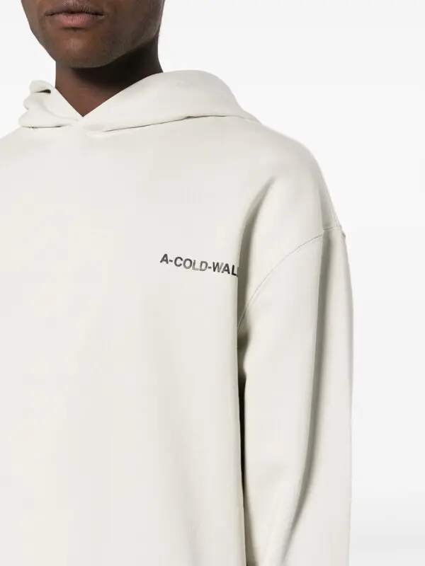A-COLD-WALL* Essentials Logo-print Cotton Hoodie - Neutrals