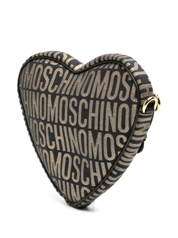 Moschino Jacquard Metallic Clutch Bag