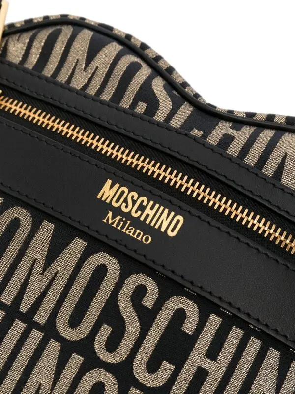 Moschino Jacquard Metallic Clutch Bag