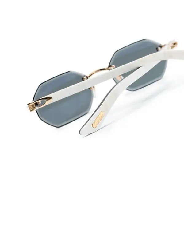 CARTIER Geometric Rimless Sunglasses