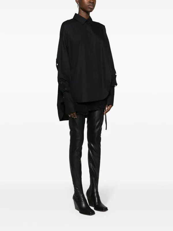 Attico Logo-stud Cotton Shirt