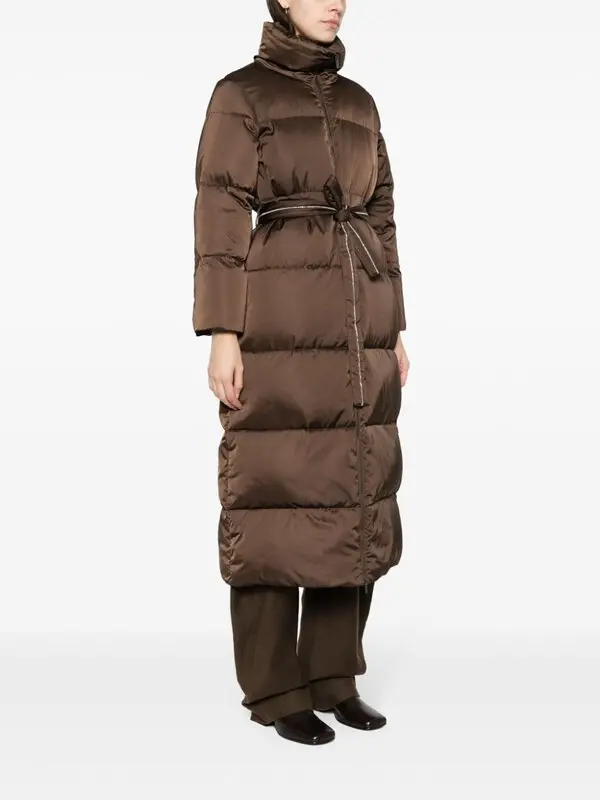 Peserico Puffer Jacket With Monili Chain Belt