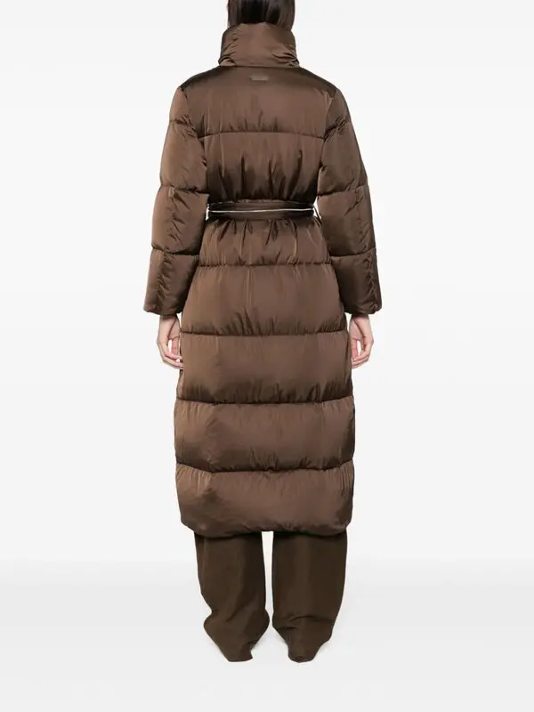 Peserico Puffer Jacket With Monili Chain Belt