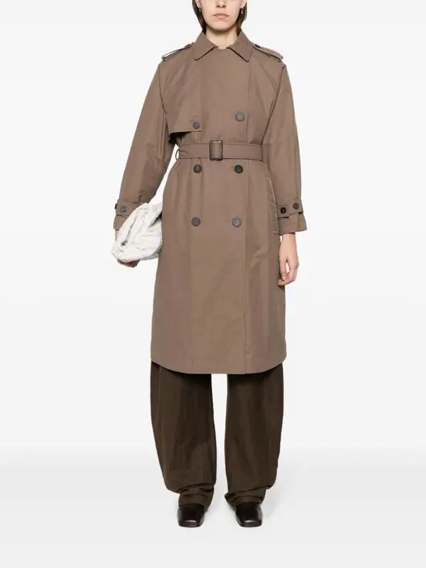 Peserico Monili-chain Double-breasted Trench Coat