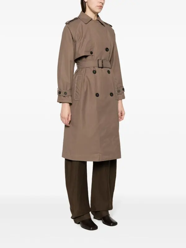 Peserico Monili-chain Double-breasted Trench Coat
