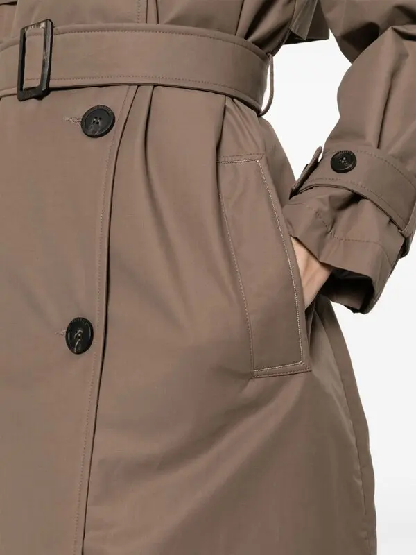 Peserico Monili-chain Double-breasted Trench Coat