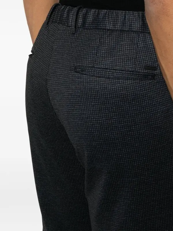 Incotex Houndstooth Pattern Tailored Trousers