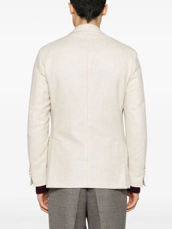 LARDINI Prince-of-wales-check Wool Blazer