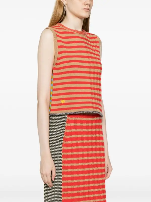 YANYAN Sleeveless Ribbed Knit Top
