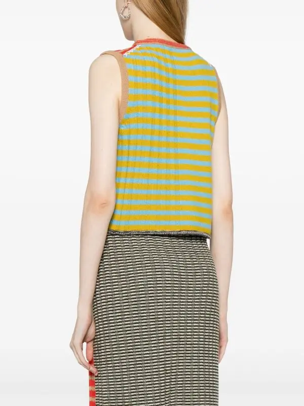 YANYAN Sleeveless Ribbed Knit Top