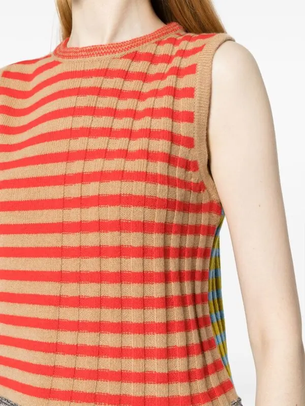 YANYAN Sleeveless Ribbed Knit Top