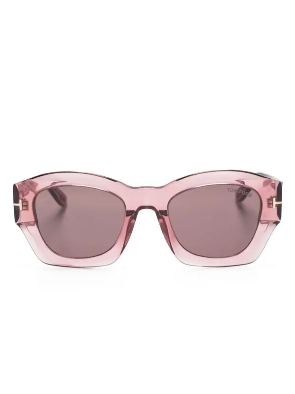 TOM FORD Guilliana Geometric-frame Sunglasses - Pink