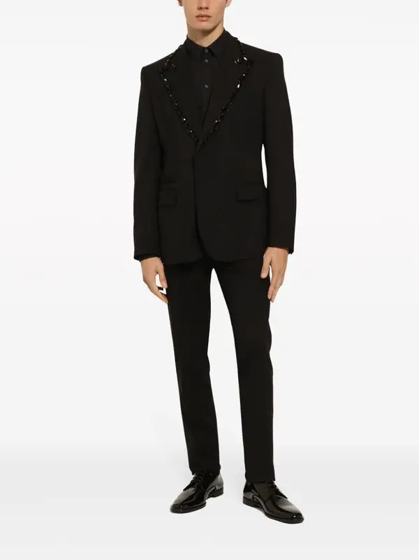 Dolce & Gabbana Rhinestone-embellished Single-breasted Blazer