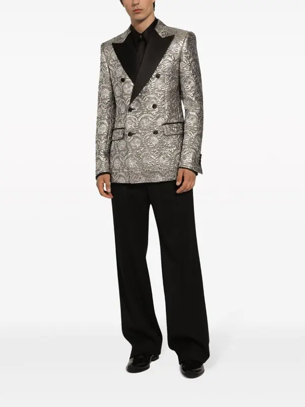 Dolce & Gabbana Satin-lapel Jacquard Blazer