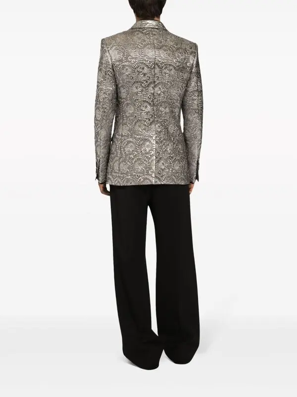 Dolce & Gabbana Satin-lapel Jacquard Blazer