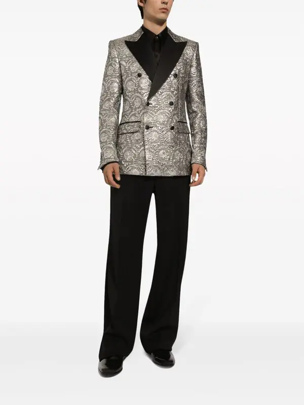 Dolce & Gabbana Satin-lapel Jacquard Blazer