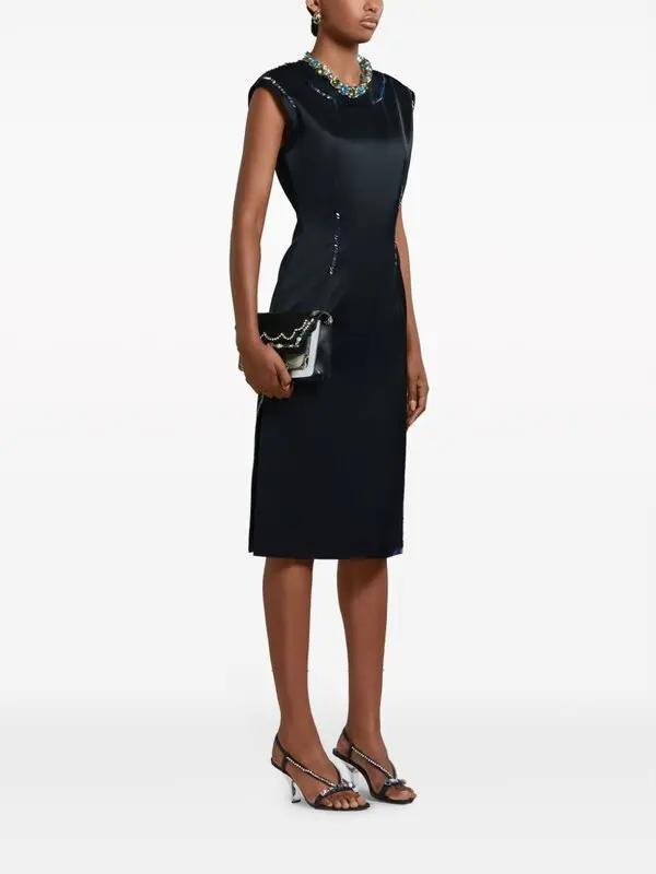 Marni Bead-embellished Satin Dress