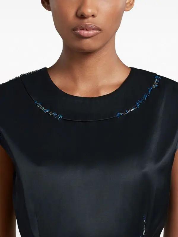Marni Bead-embellished Satin Dress