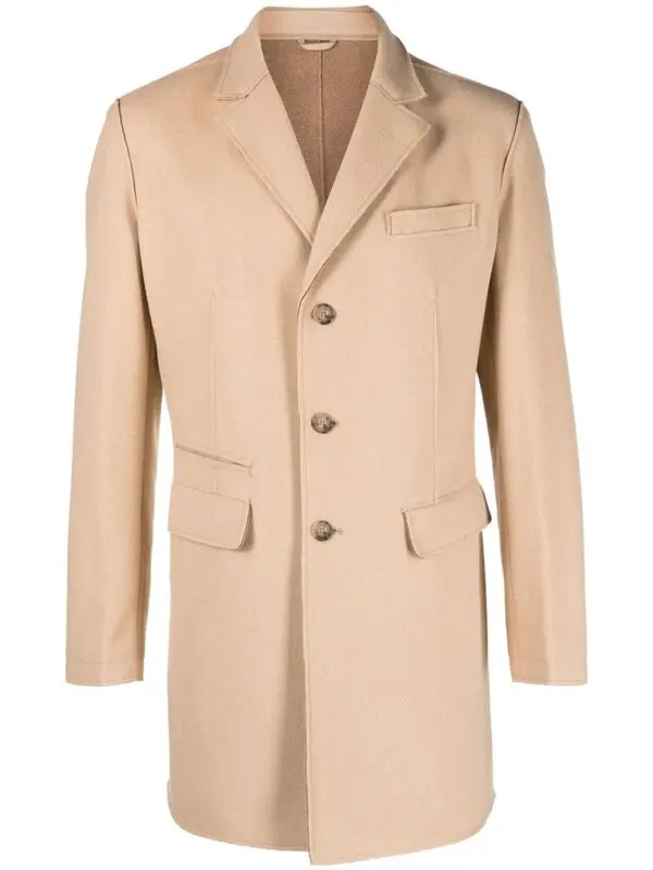 Karl Lagerfeld Exposed-seam Single-breasted Midi Coat